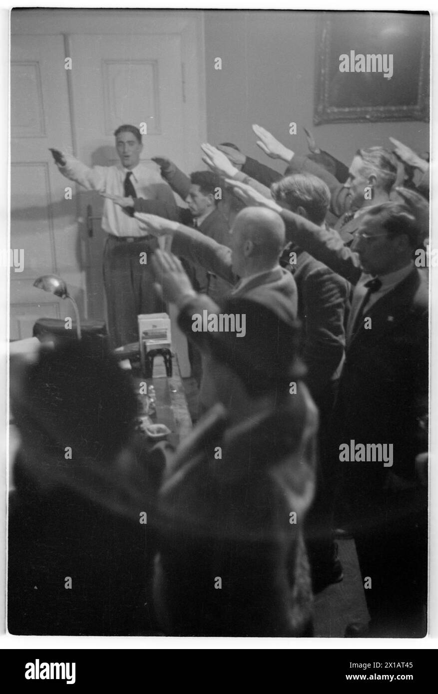 The Anschluss (Austrian Annexation) 1938, nightly conference, 11.3.1938 ...