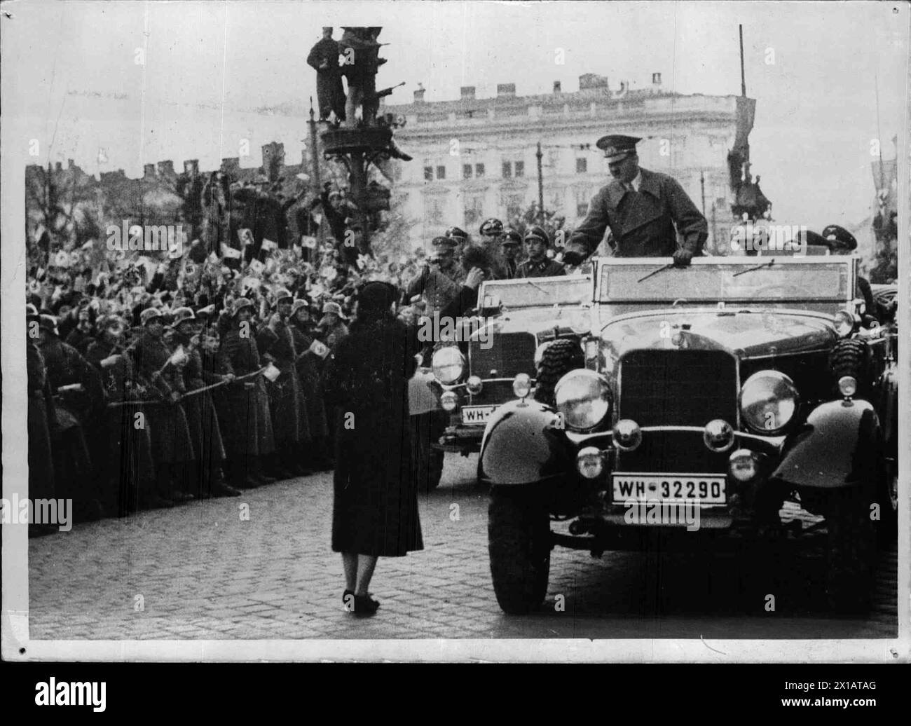 The Anschluss (Austrian Annexation) 1938, enthusiastic reception of ...