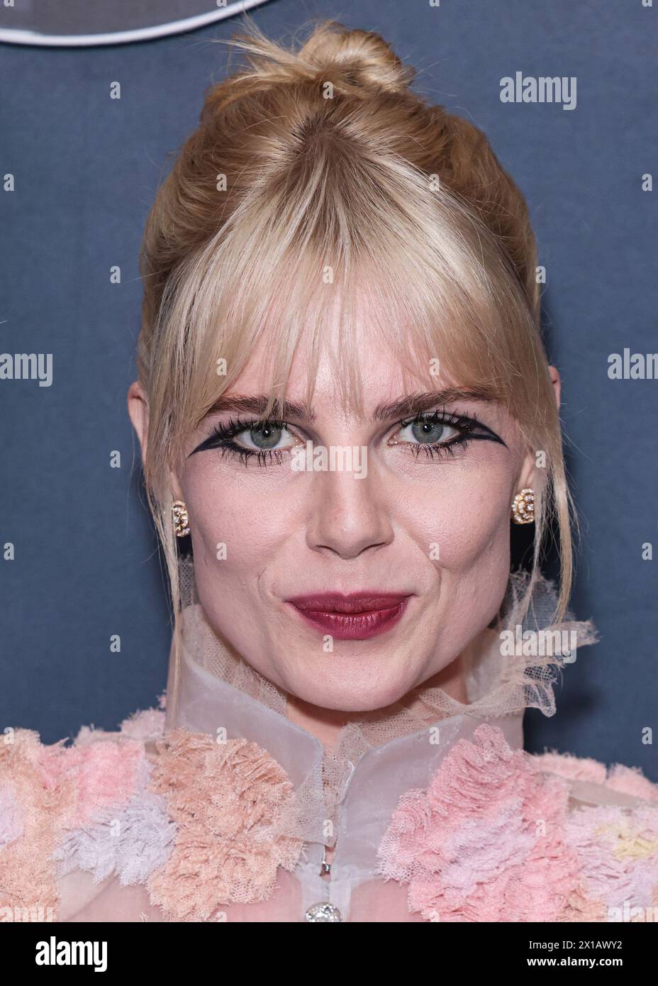 HOLLYWOOD, LOS ANGELES, CALIFORNIA, USA - APRIL 15: Lucy Boynton ...