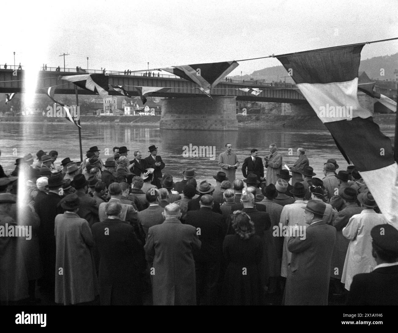 Flag hoisting of the ""Bourgogne"" and ""Artois"", flag hoisting of the ...