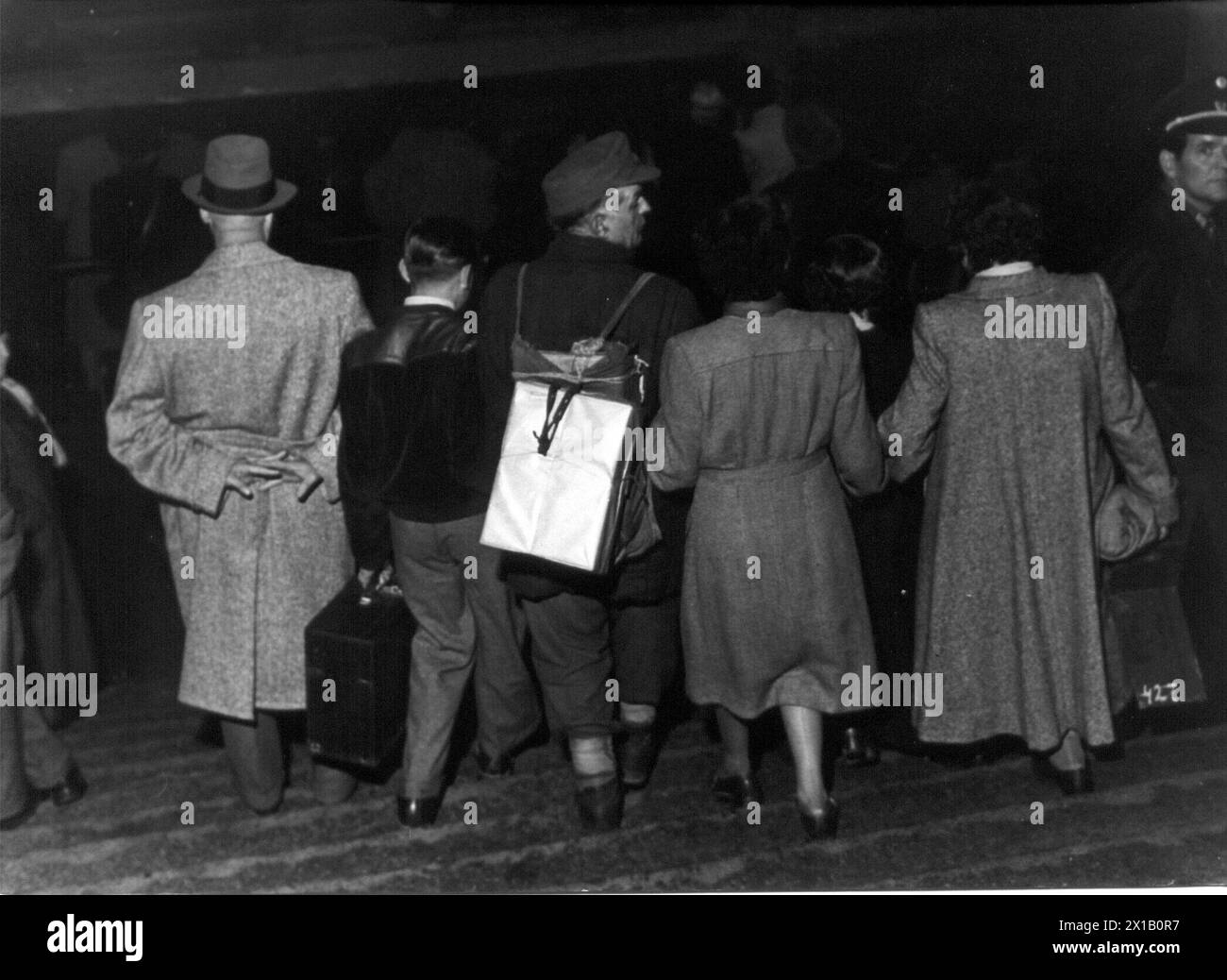 Homecomer, arrival with one of the last transports from Russia, 1955 ...