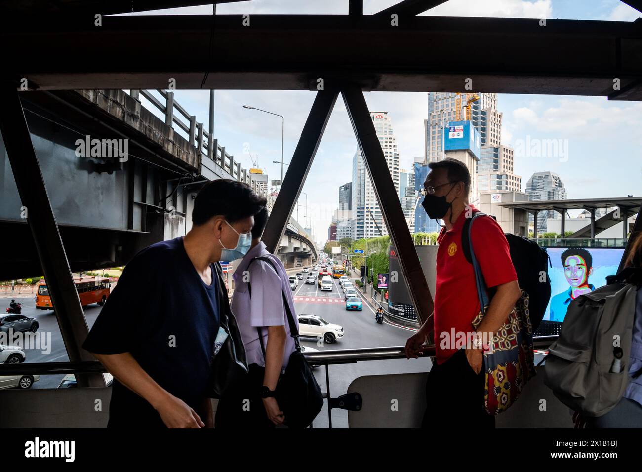 Silom road bangkok pedestrians hi-res stock photography and images - Alamy
