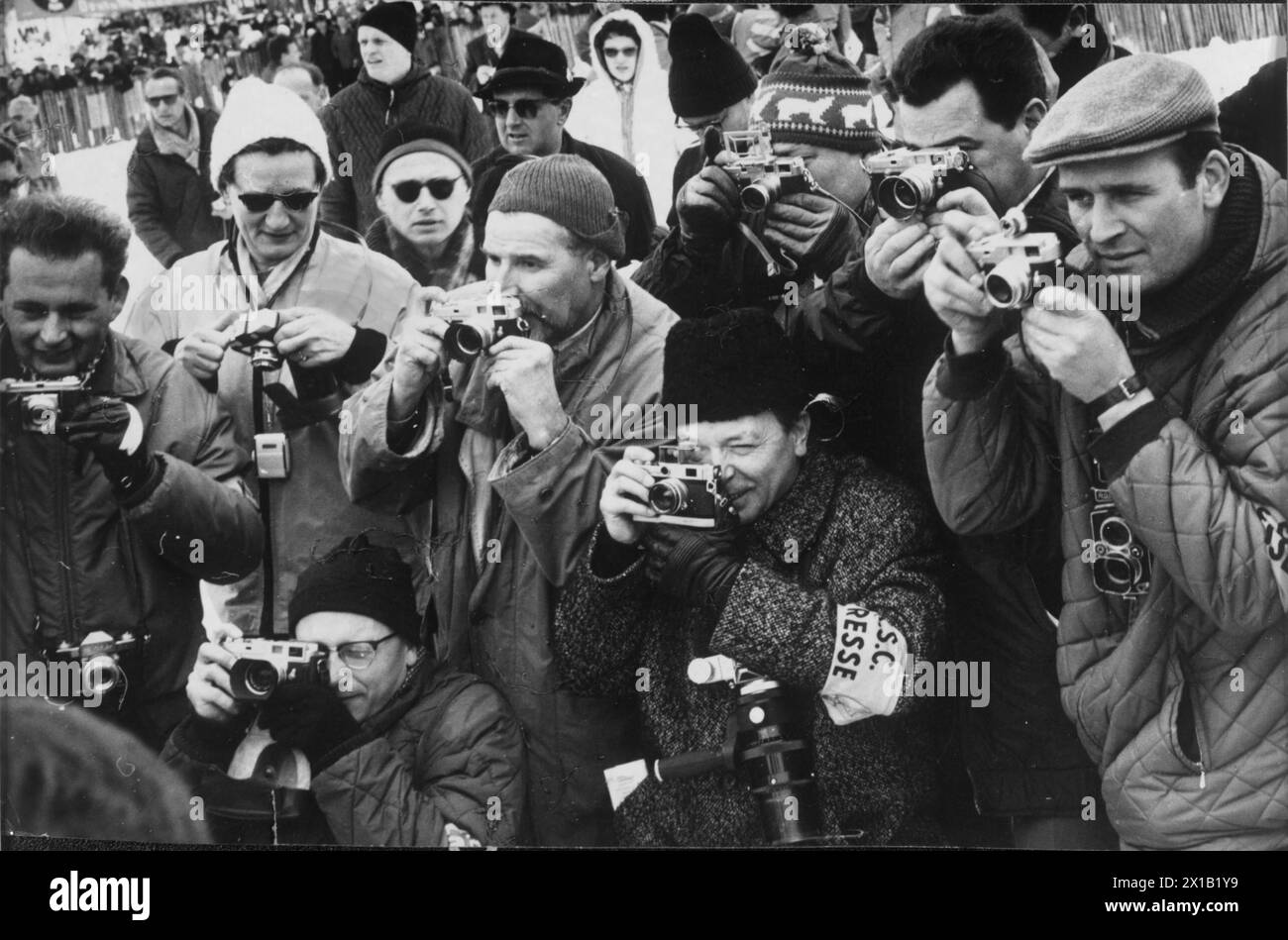 world championship 1958 Bad Gastein - press photographers, 02.02.1958 ...