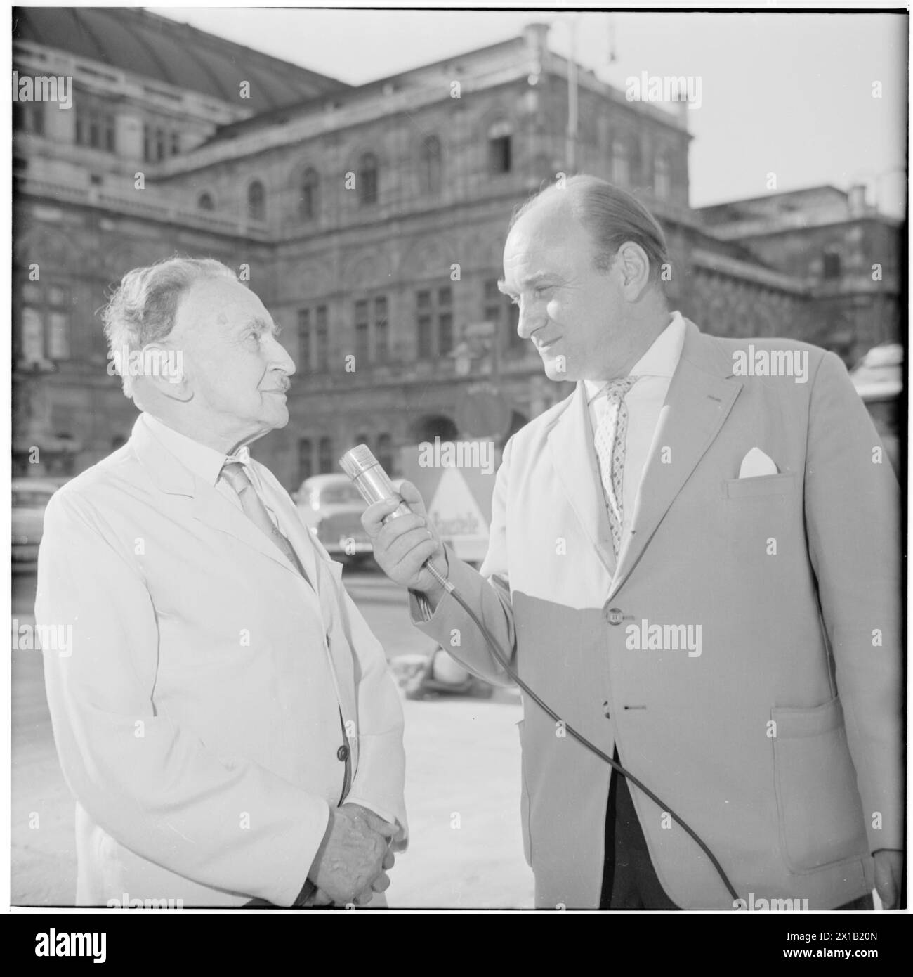 Nobel Prize winner prof. Hans von Euler (biochemistry) in front of the ...