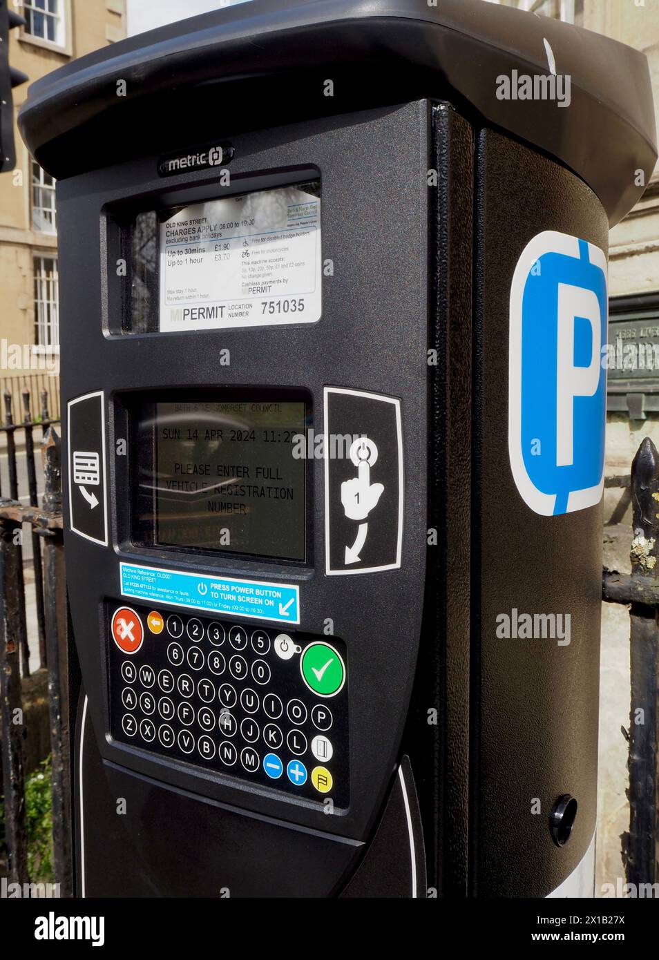 MiPERMIT coin or card operated parking meter with keypad and LCD screen ...