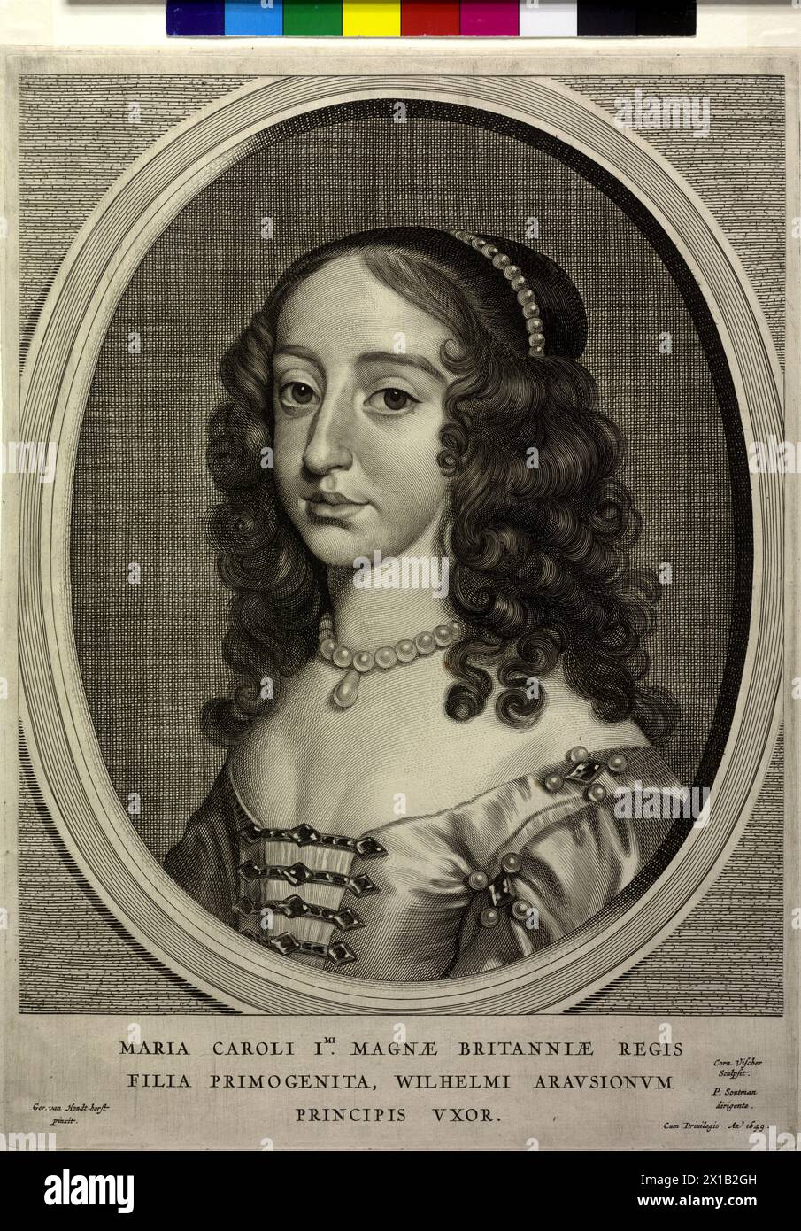 Mary Stuart, Princess of England, in the age of circa 18 years: half ...