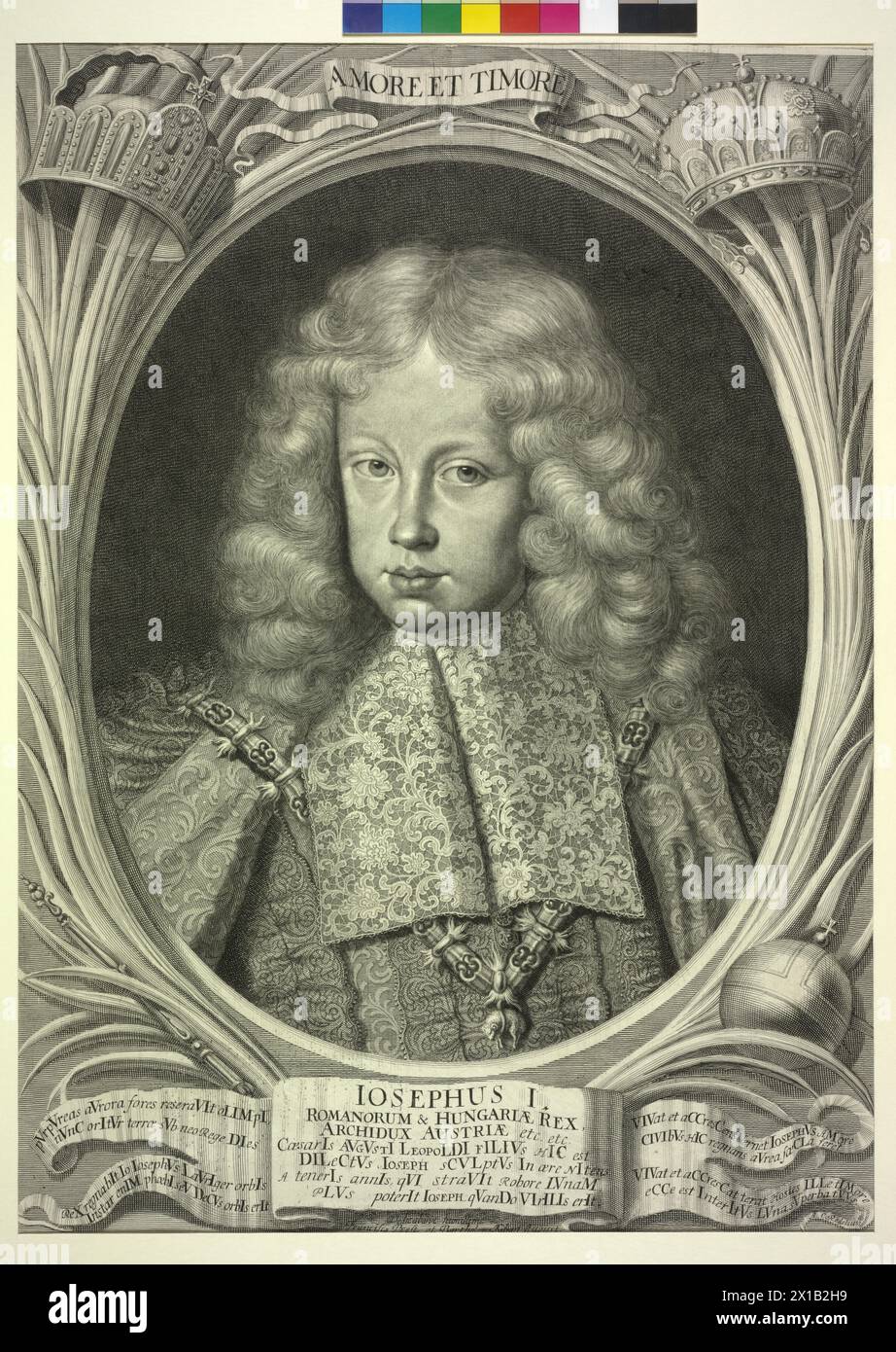 Joseph I, Holy Roman Emperor, copper engraving by Bartolomaeus Kilian ...