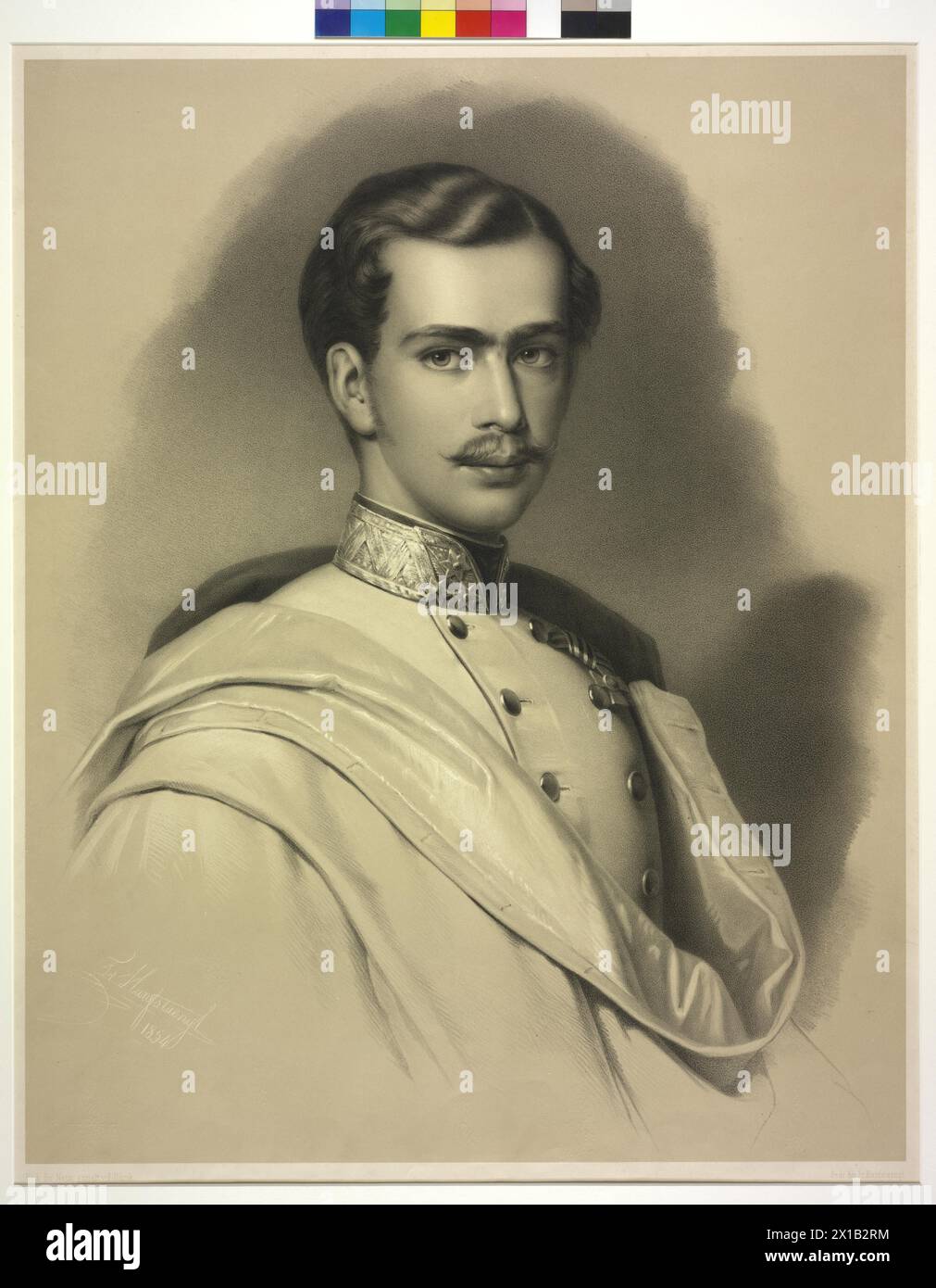 Franz Joseph I, Emperor of Austria, picture in young years as Colonel ...