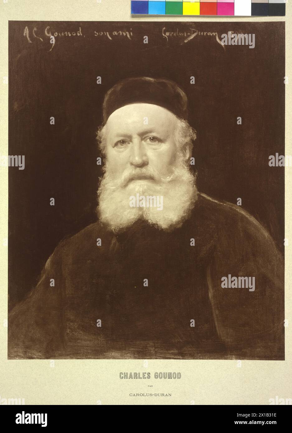Charles Gounod, photographic based on painting by Emile Auguste Carolus ...