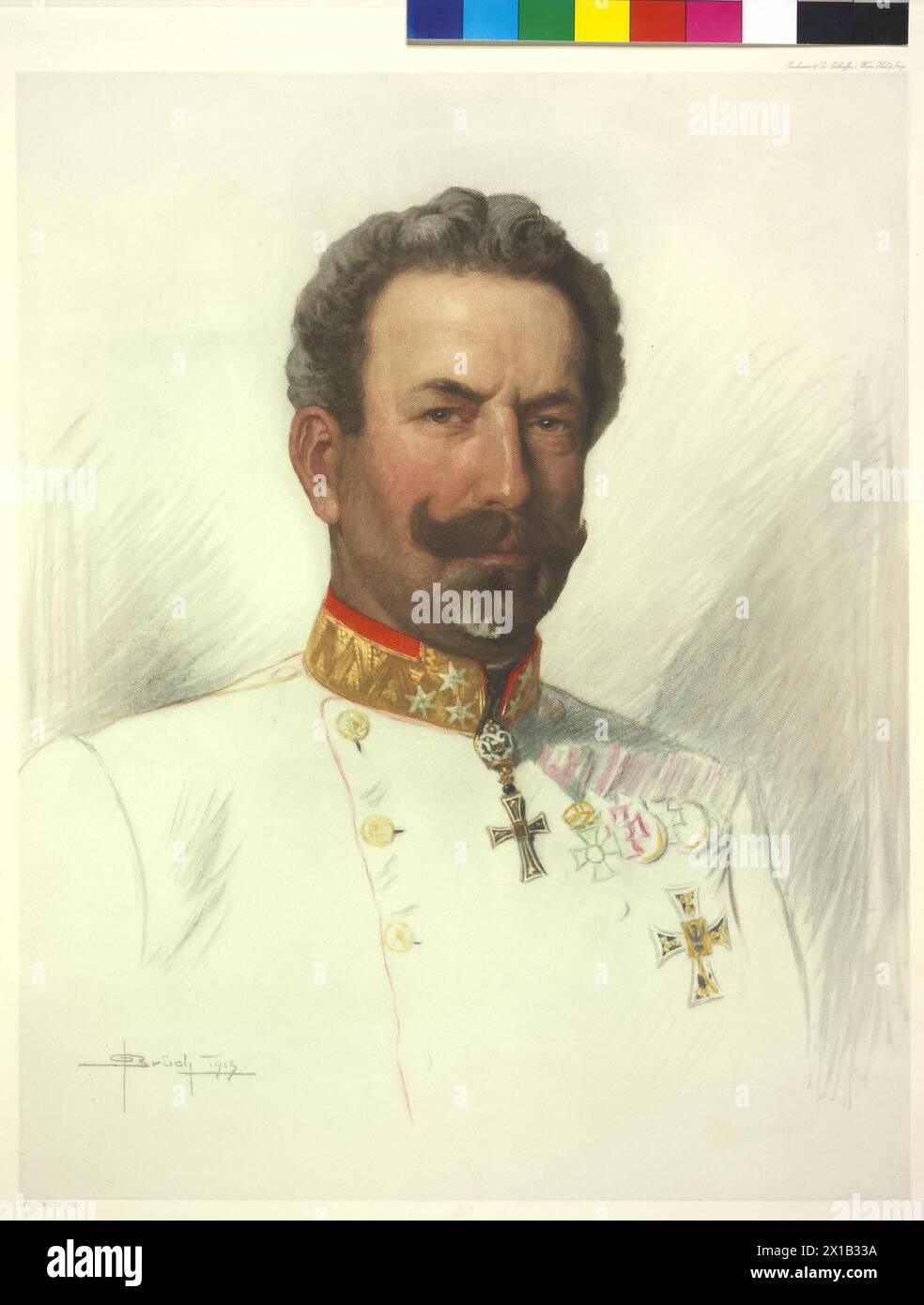 Eugen, Archduke of Austria, colour printing reproduction of a painting ...