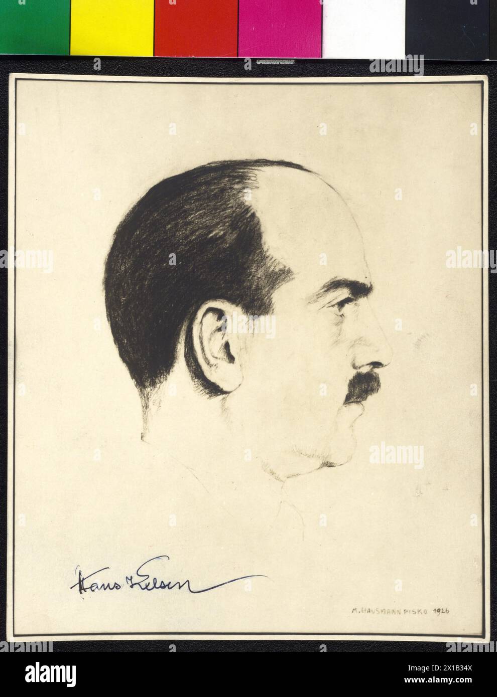 Kelsen, Hans, picture (head, right profile), photographic based on ...