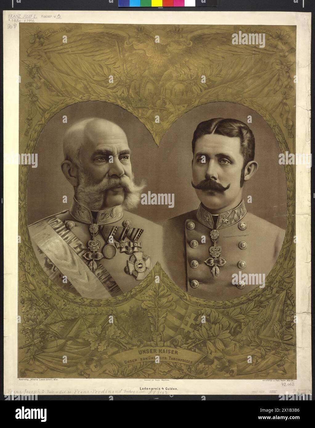 Our Emperor and successor in future, double image of Franz Joseph I, Emperor of Austria and ...