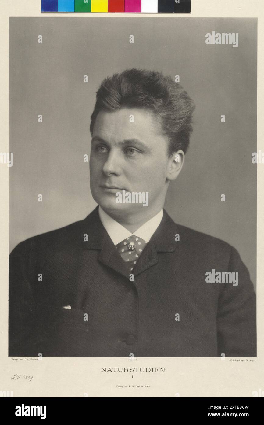 Thimig, Hugo, photograph by Otto Schmidt, portrayed in a heliography by ...