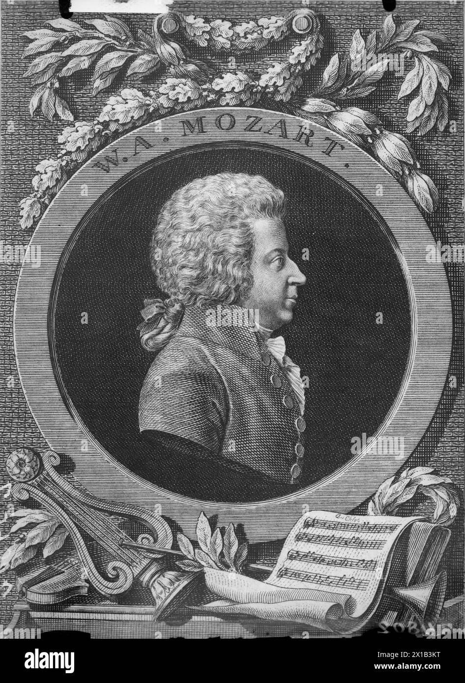 Mozart, Wolfgang Amadeus 1756-1791, boxwood relief von Leonhard Posch ...