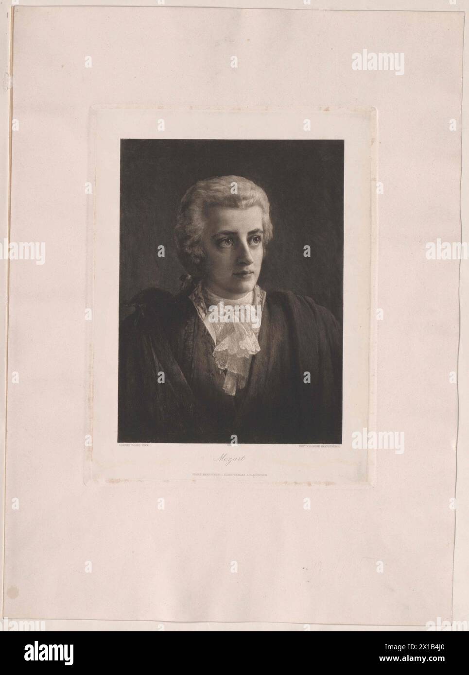 Mozart, Wolfgang Amadeus, picture (half-length, half on the right ...