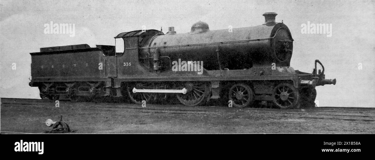 4-4-0 express engine, No. 335. Glasgow and South-Western Railway. From ...