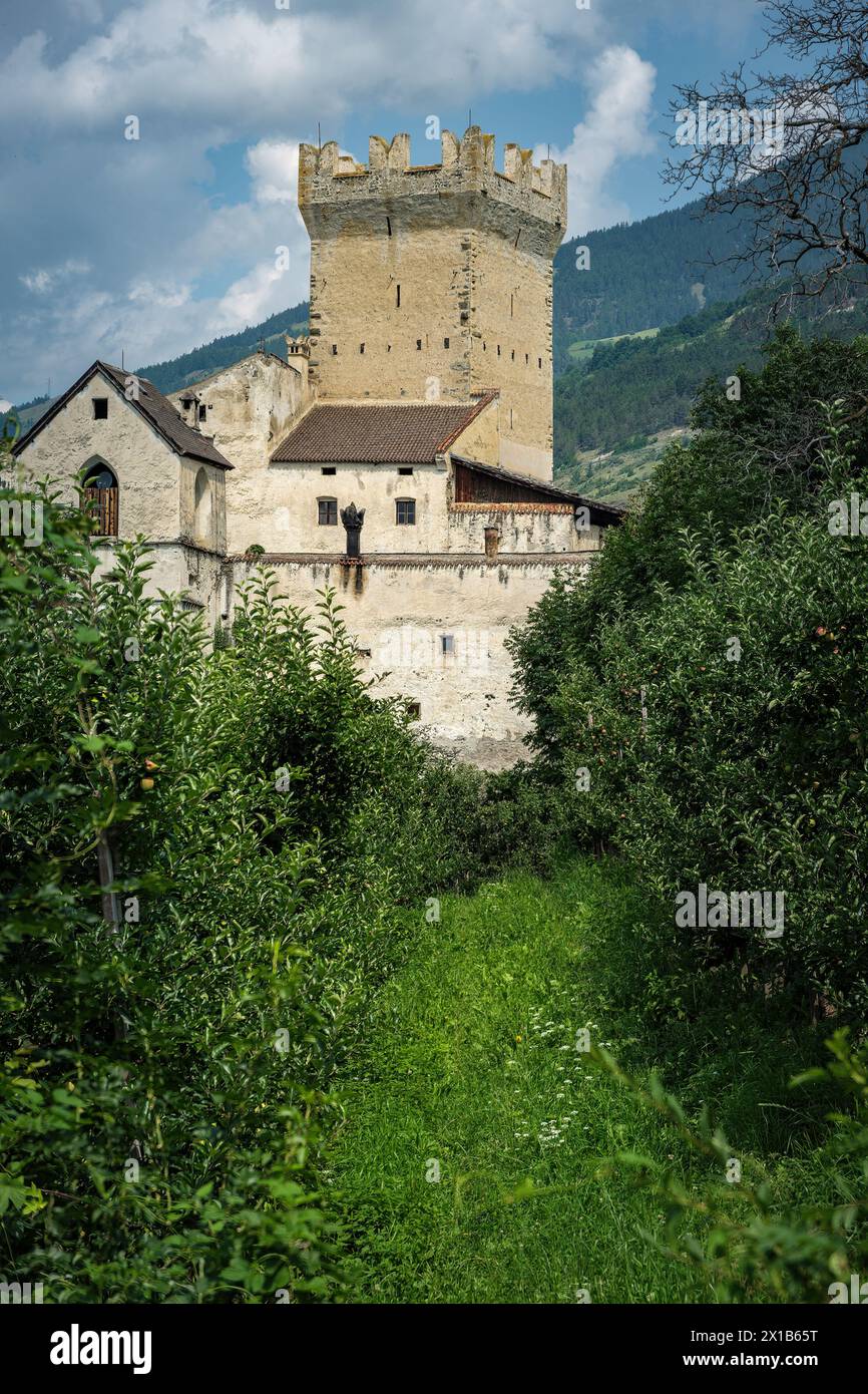 The ancient castle in the Alps in the South Tyrol region Stock Photo ...
