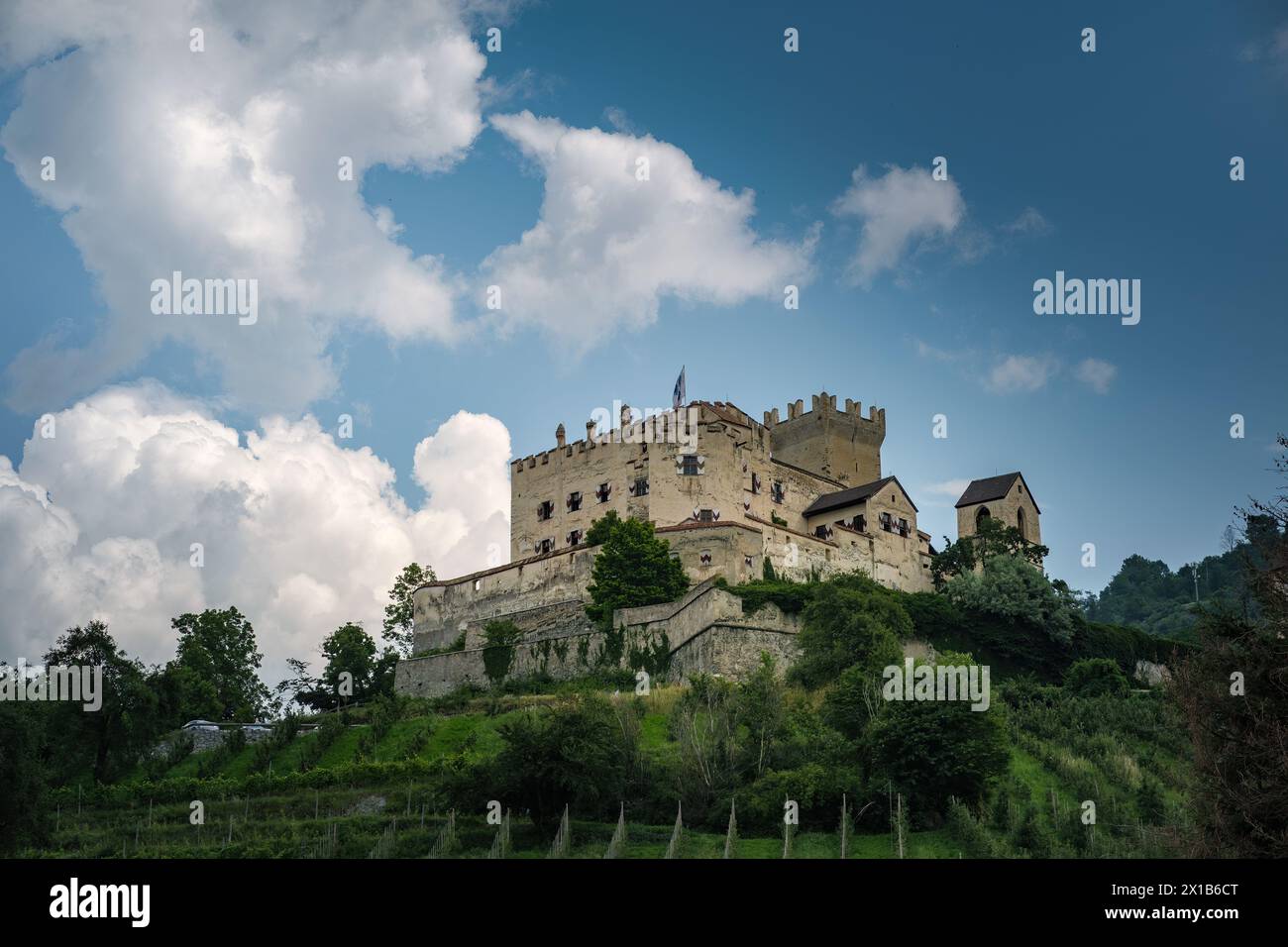 The ancient castle in the Alps in the South Tyrol region Stock Photo ...