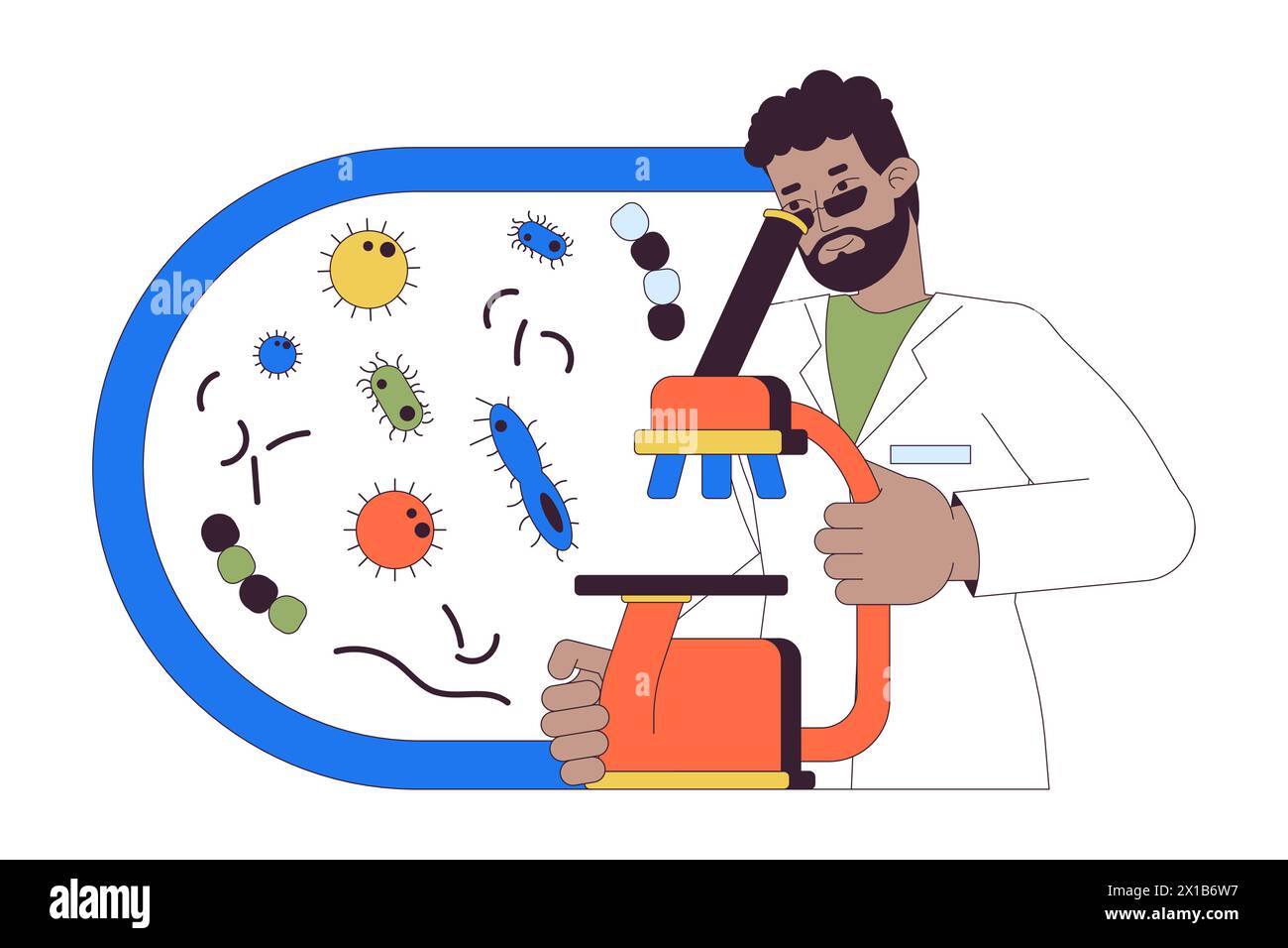 Scientist Microscope Cartoon