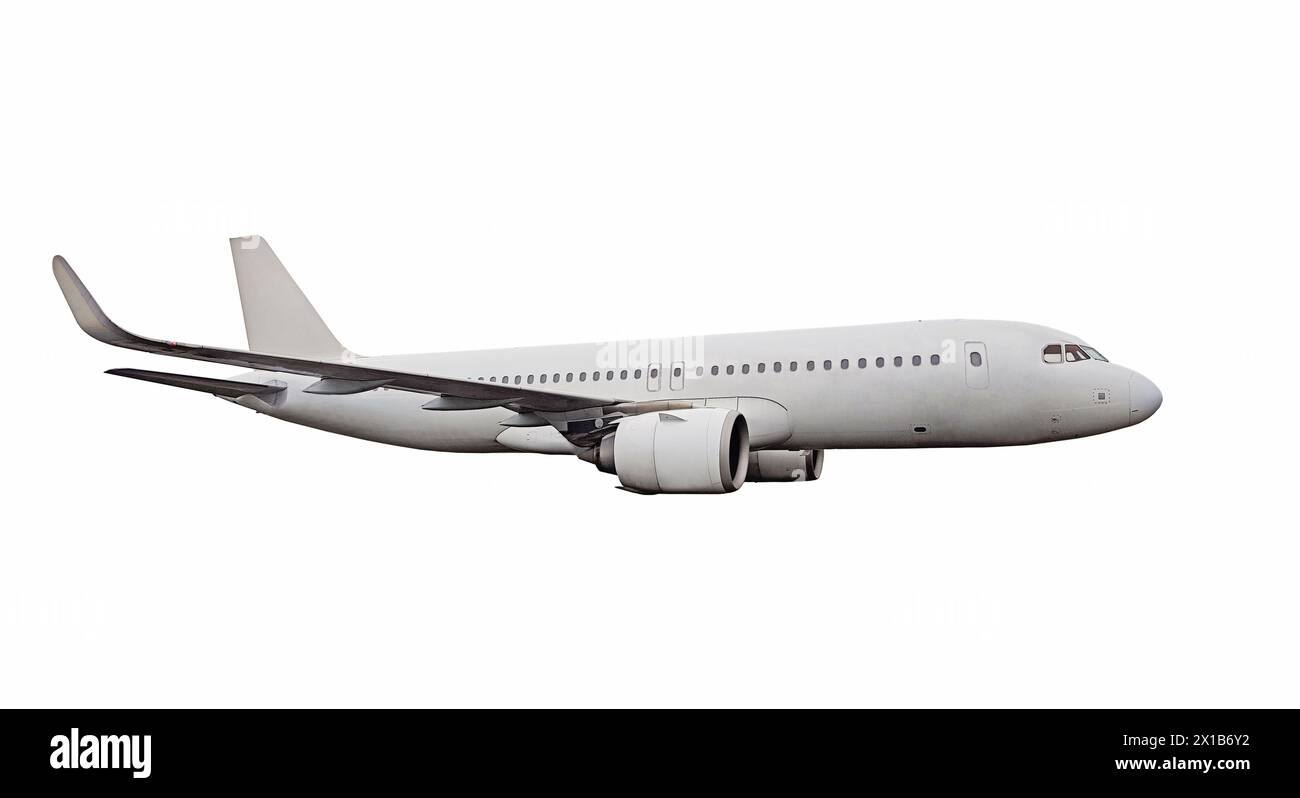 Airplane isolated on white background Stock Photo - Alamy