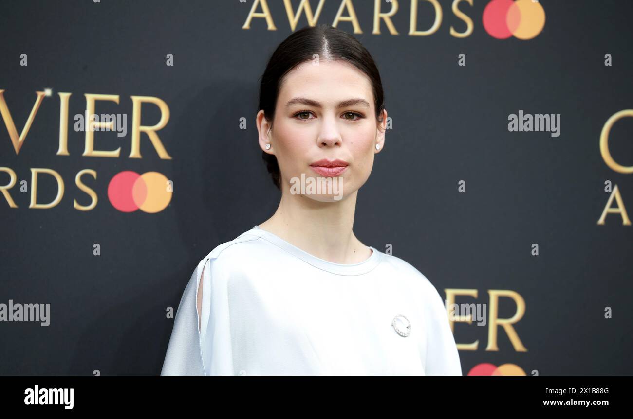 Daniella Kaliada attends The Olivier Awards 2024 at The Royal Albert ...