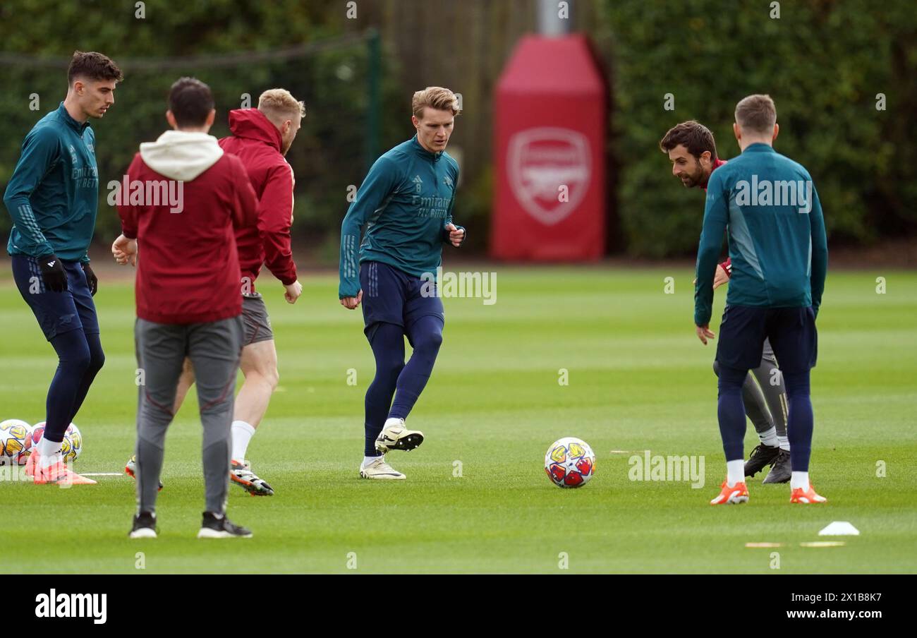 Arsenal's Martin Odegaard during a training session at the Sobha Realty ...