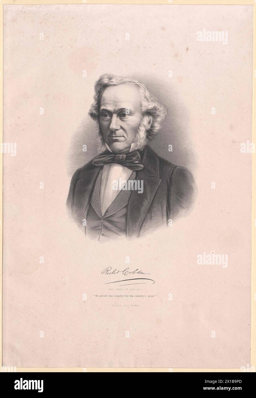 Richard cobden portrait hi-res stock photography and images - Alamy