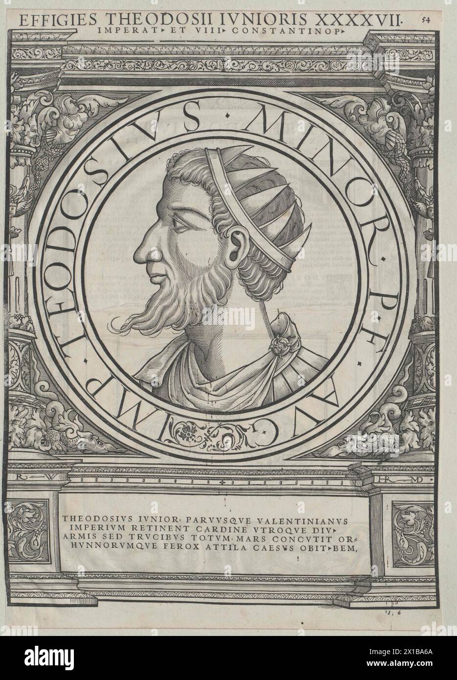 Theodosius II, Eastern Roman emperor, - 19830422 PD25446 - Rechteinfo ...