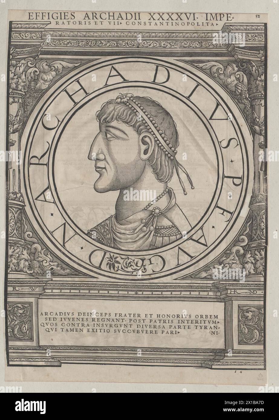 Arcadius, Eastern Roman emperor, - 19830422 PD25557 - Rechteinfo ...
