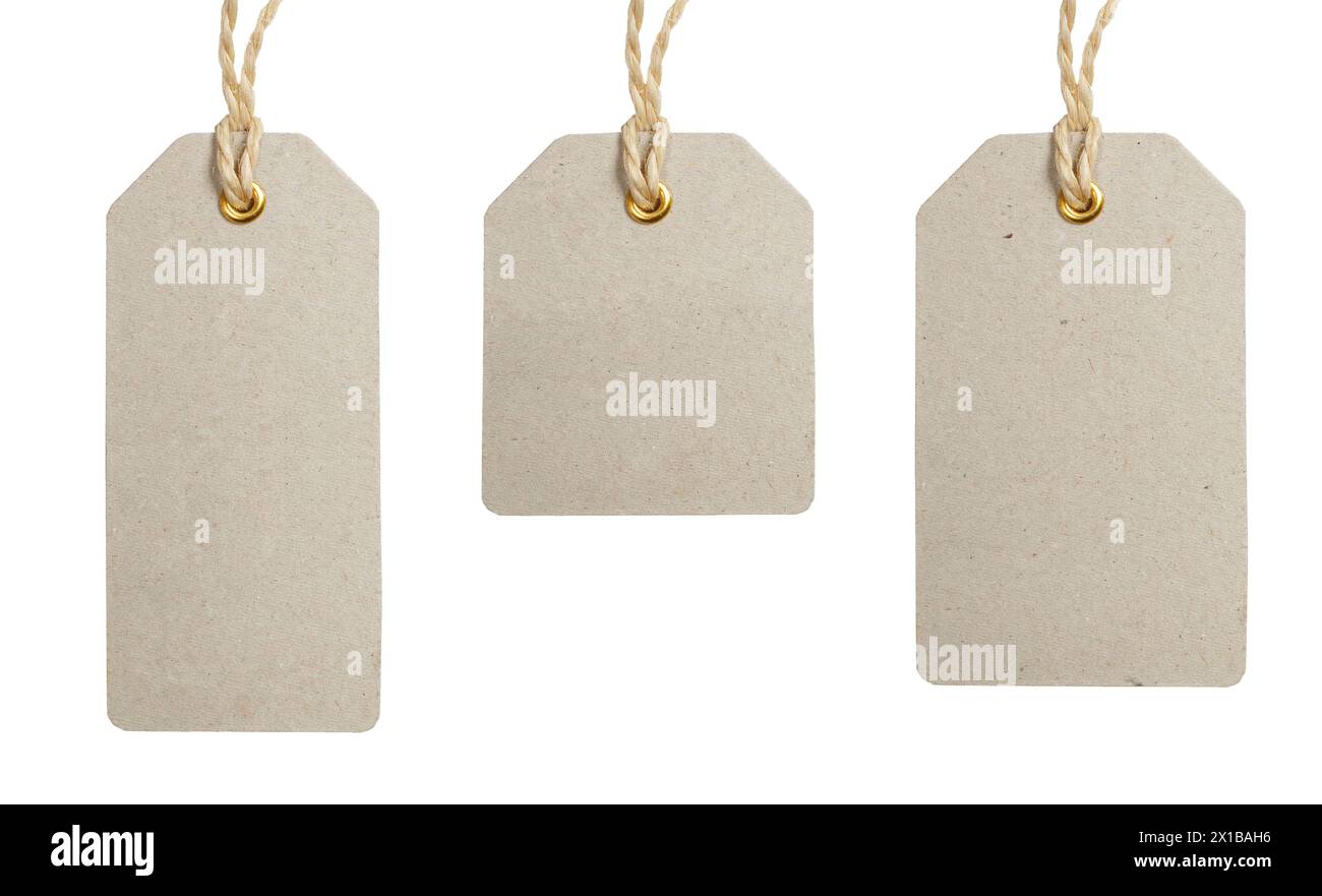 Vintage tags set string hi-res stock photography and images - Alamy