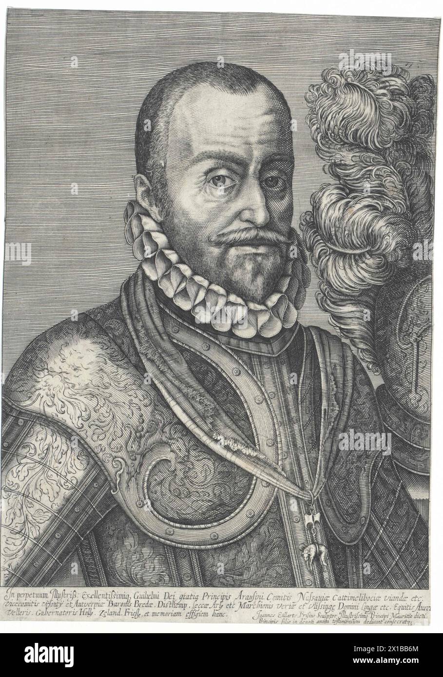 Picture of prince William I of Orange, copper engraving by Johannes ...