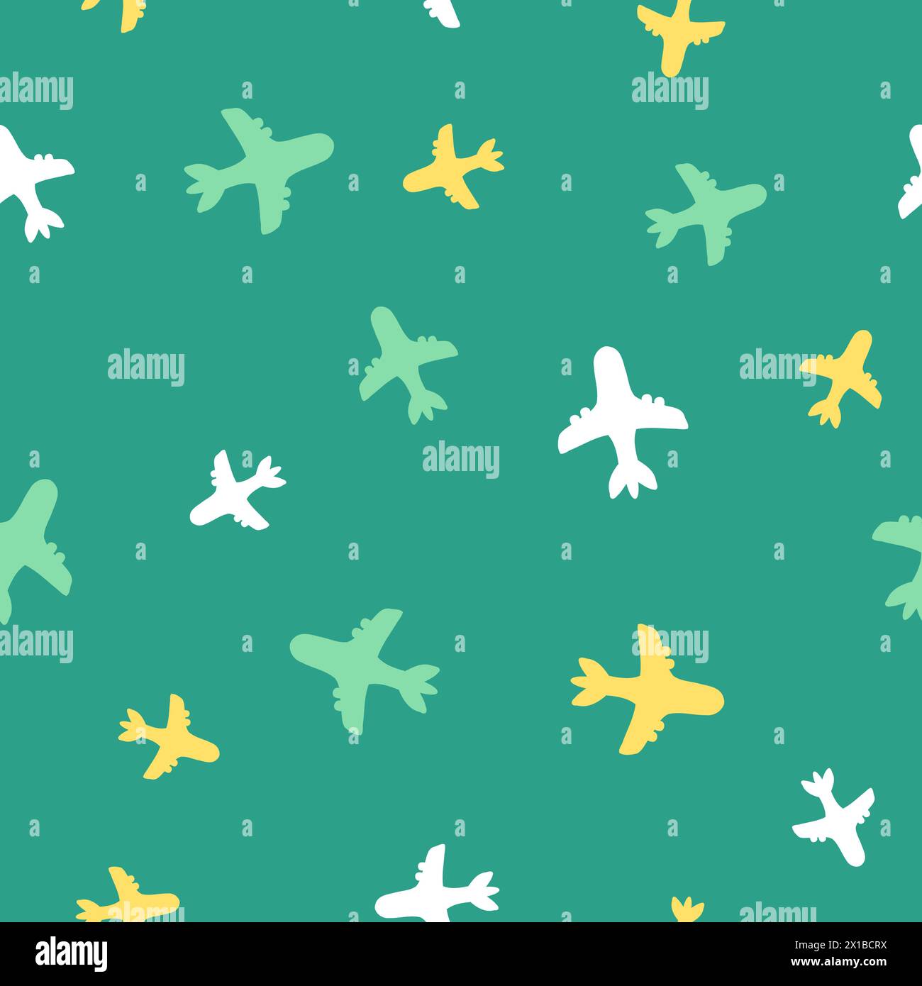 Airplane seamless pattern. Cute plane surface pattern for fashion print ...
