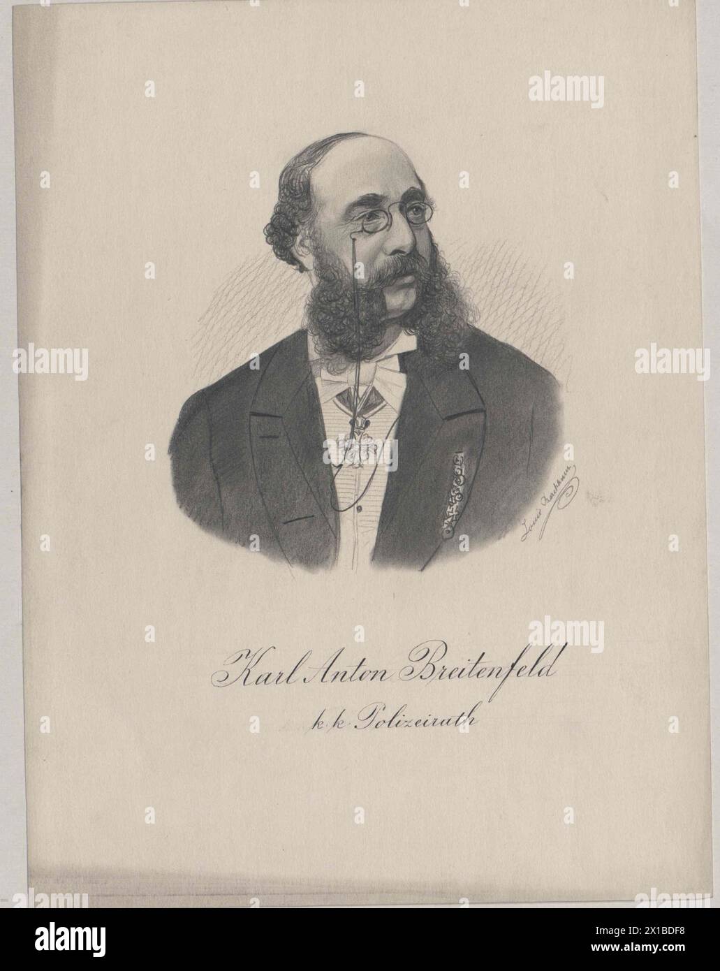 Breitenfeld, Karl Anton, senior police councillor in Vienna 1886-1892 ...