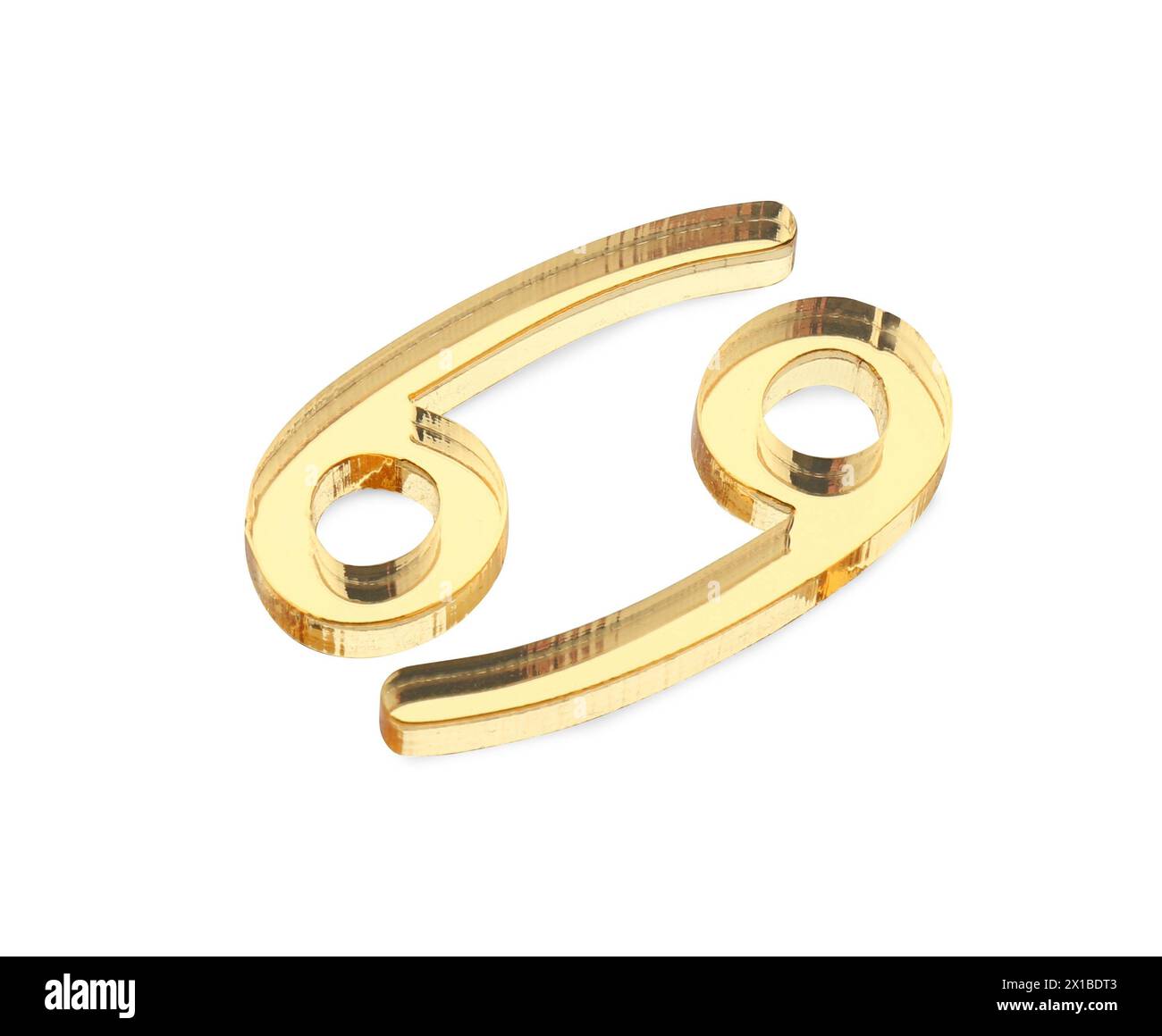 Zodiac sign. Golden Cancer symbol isolated on white Stock Photo - Alamy