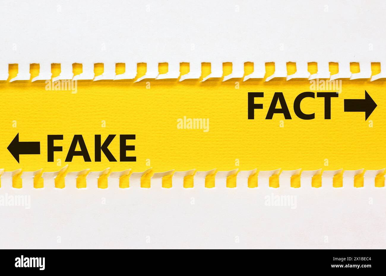 Fact or fake symbol. Concept word Fake and Fact on beautiful yellow ...