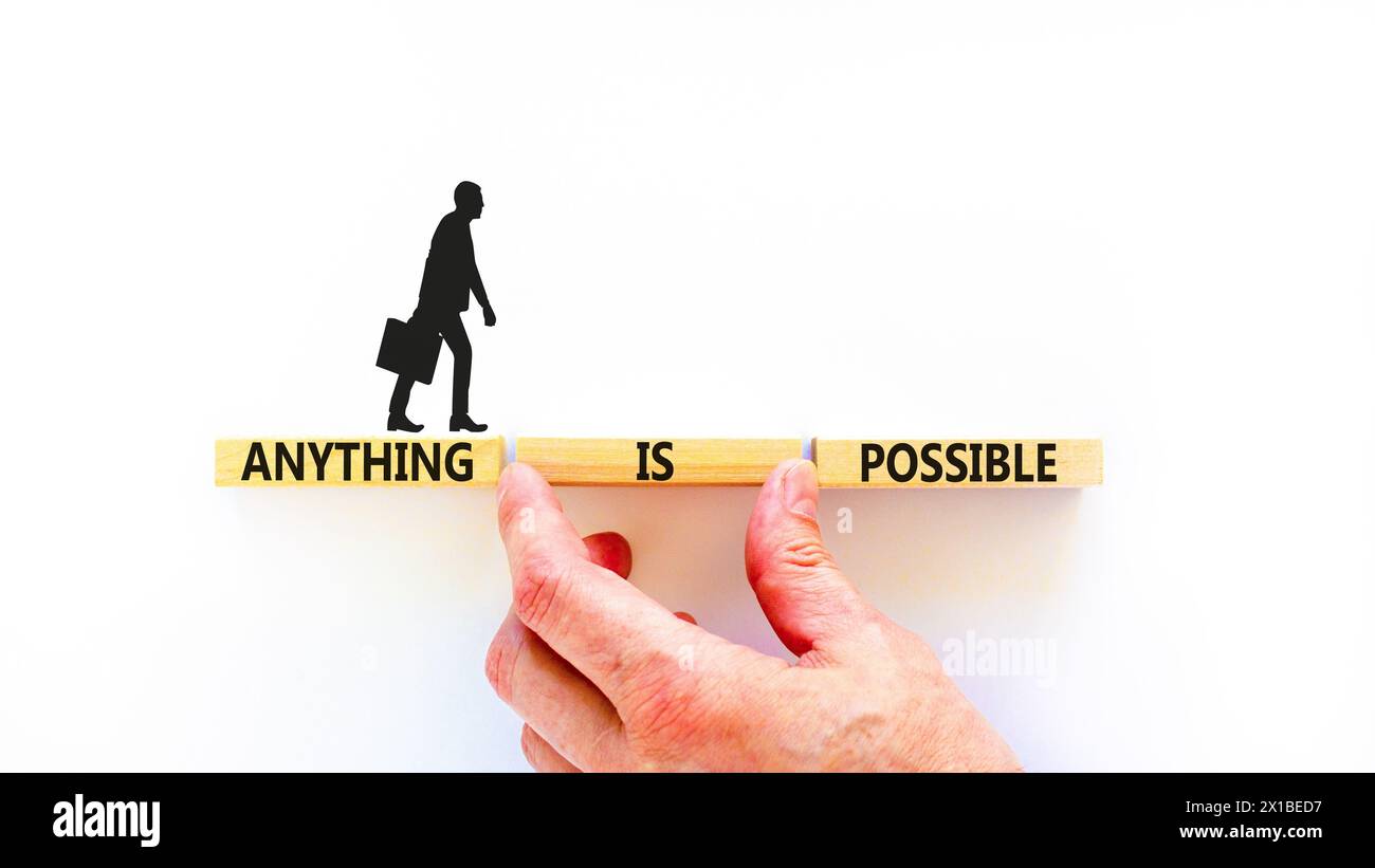 Anything is possible symbol. Concept words Anything is possible on ...