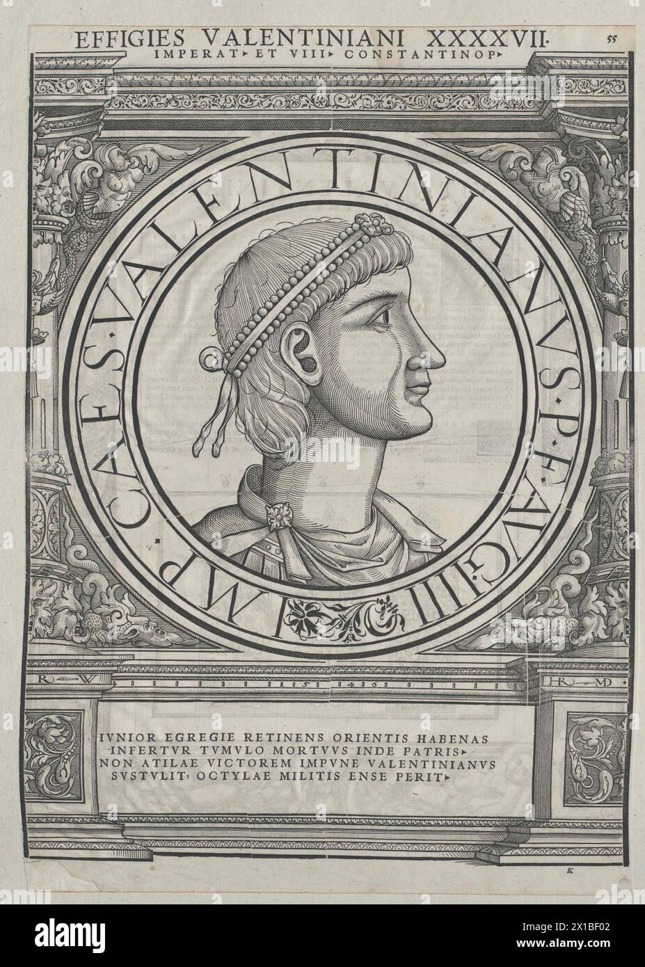 Valentinian III, West Roman emperor, - 19830422 PD51383 - Rechteinfo ...
