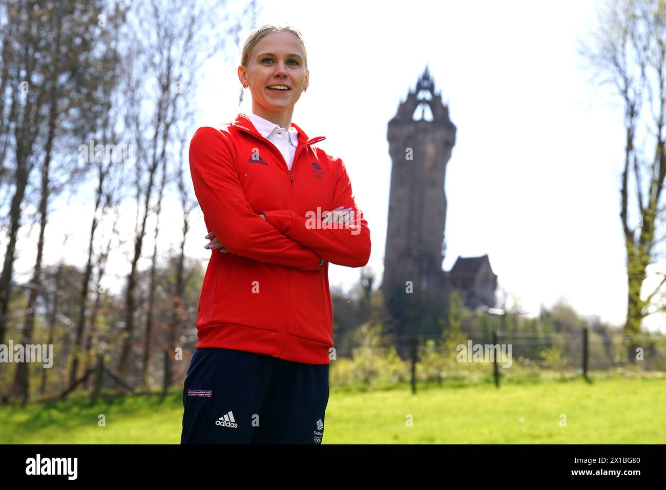 Lucy Hope poses for photographs during the Team GB Paris 2024 swimming ...