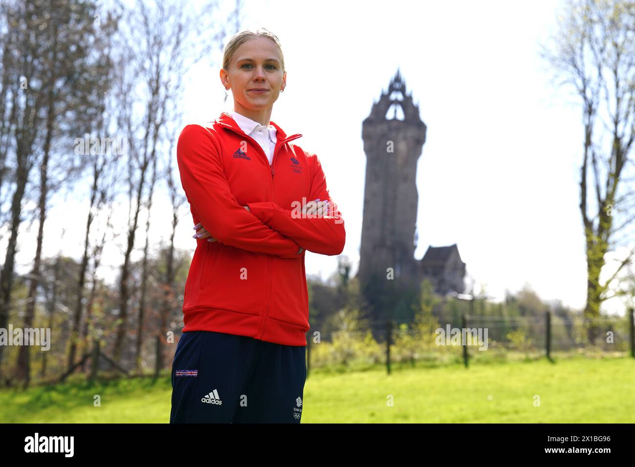 Lucy Hope poses for photographs during the Team GB Paris 2024 swimming ...