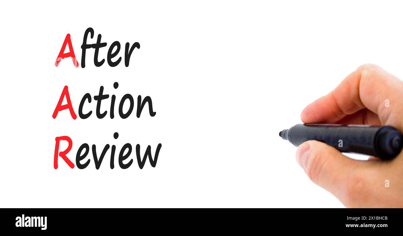 AAR After action review symbol. Concept words AAR After action review ...