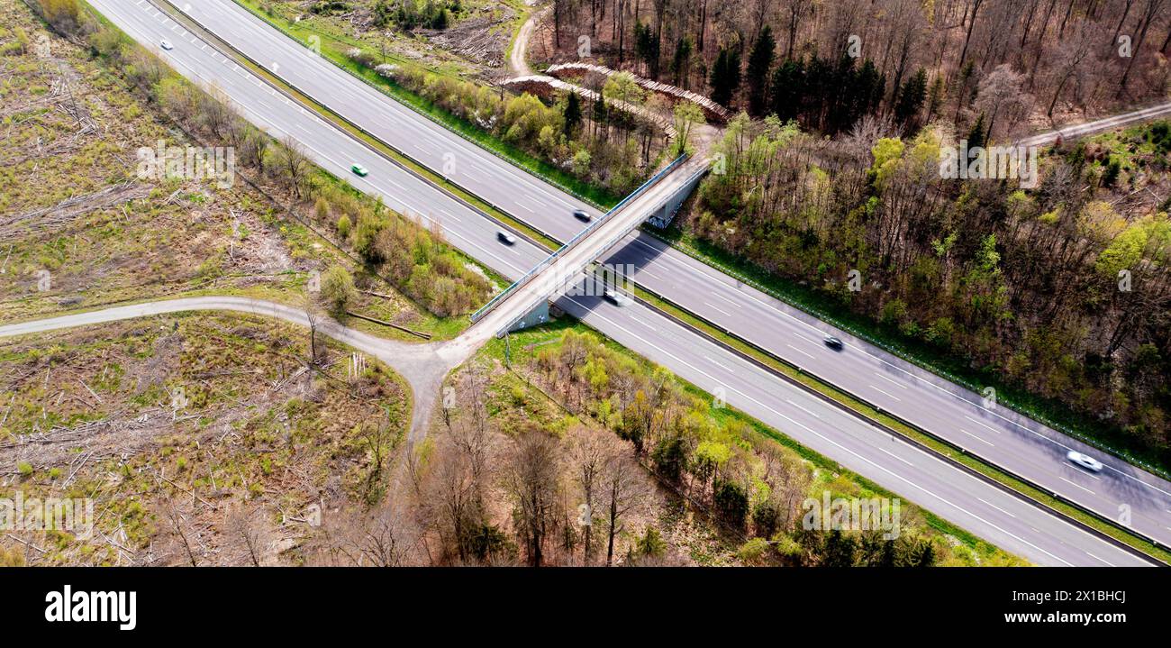 a busy german highway from above Stock Photo - Alamy