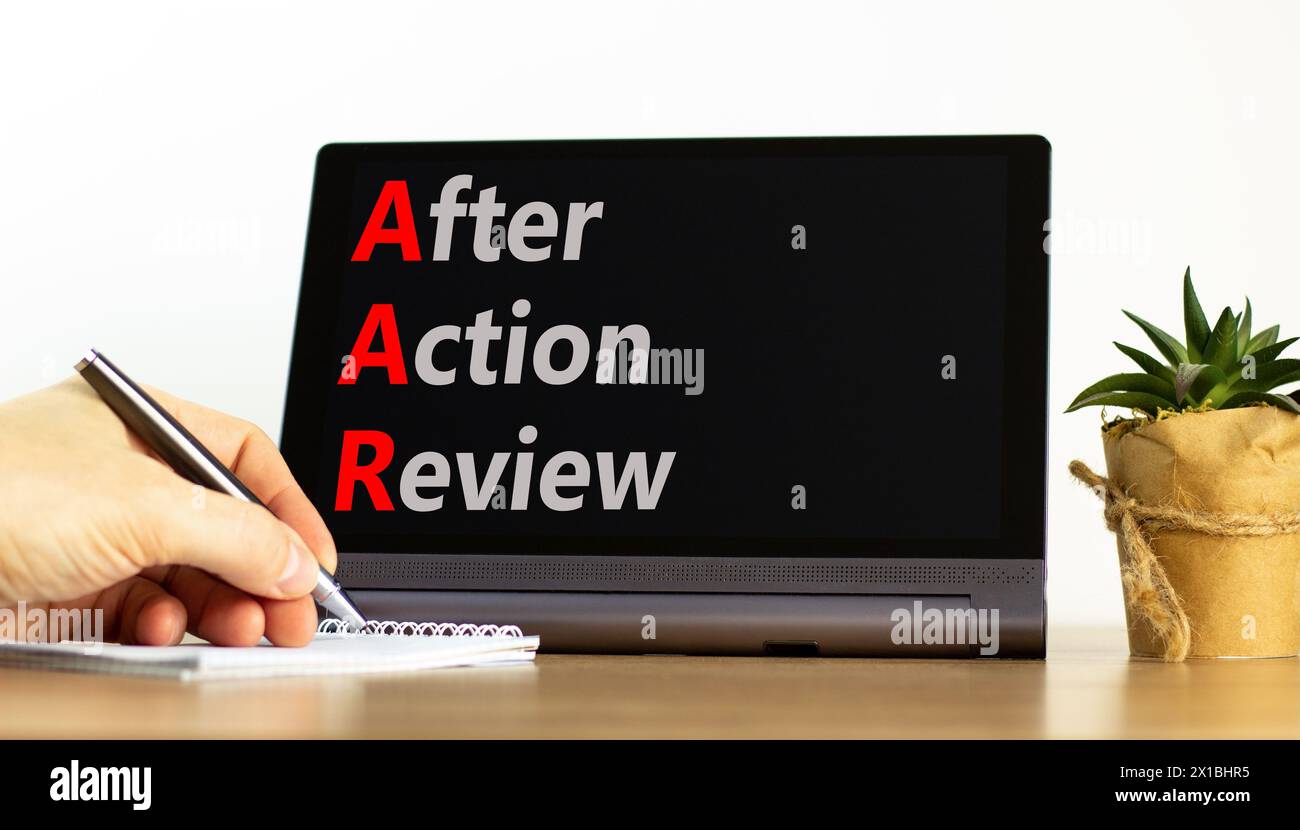 AAR After action review symbol. Concept words AAR After action review ...