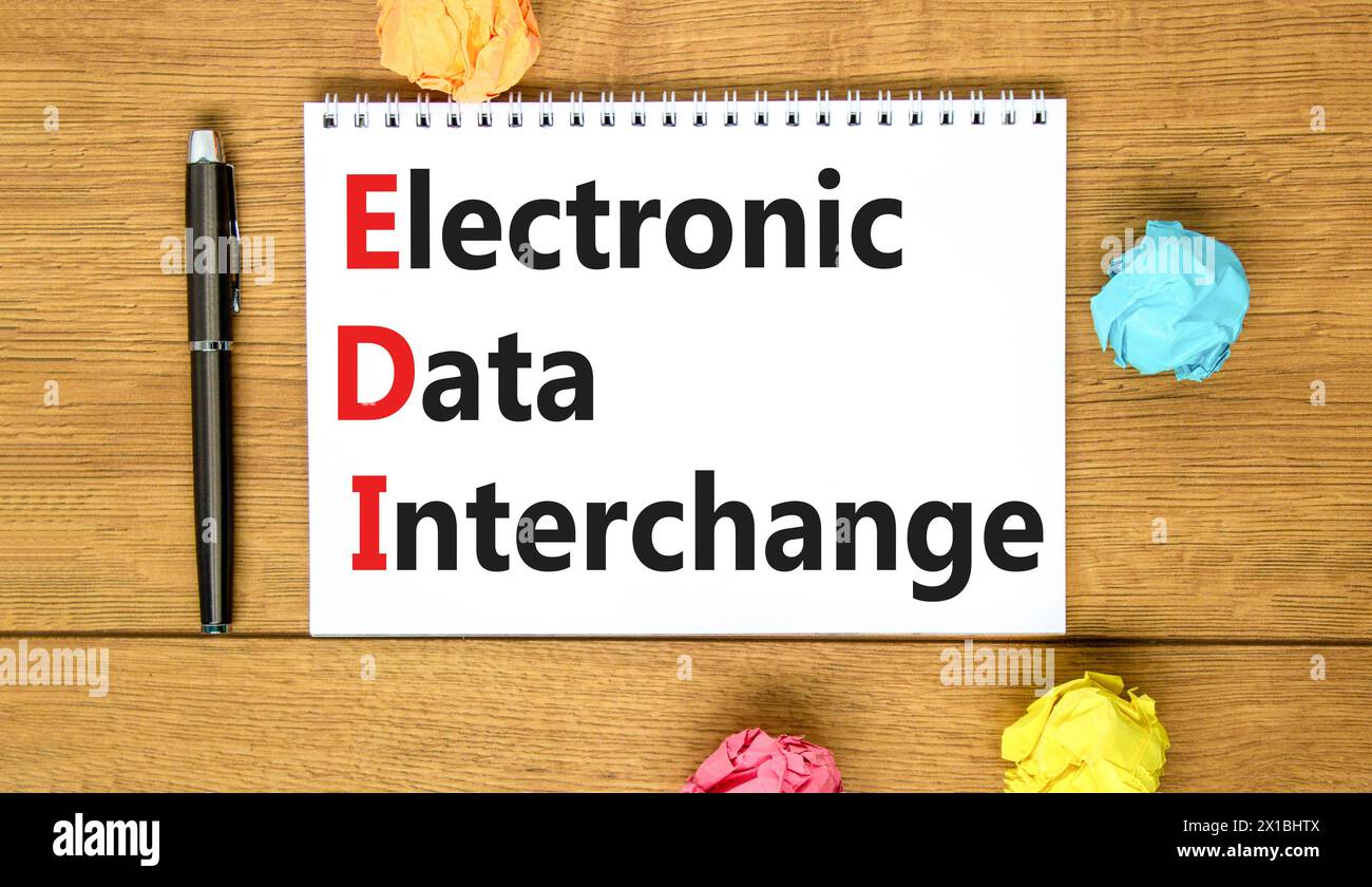 EDI electronic data interchange symbol. Concept words EDI electronic ...