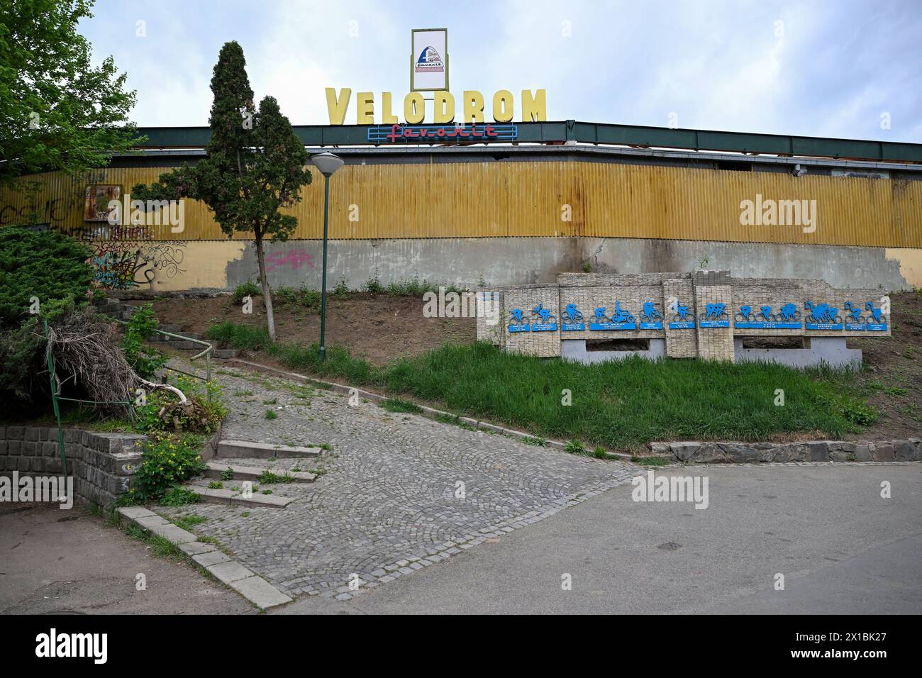 The Brno Velodrome, an outdoor covered concrete velodrome, which hosted ...
