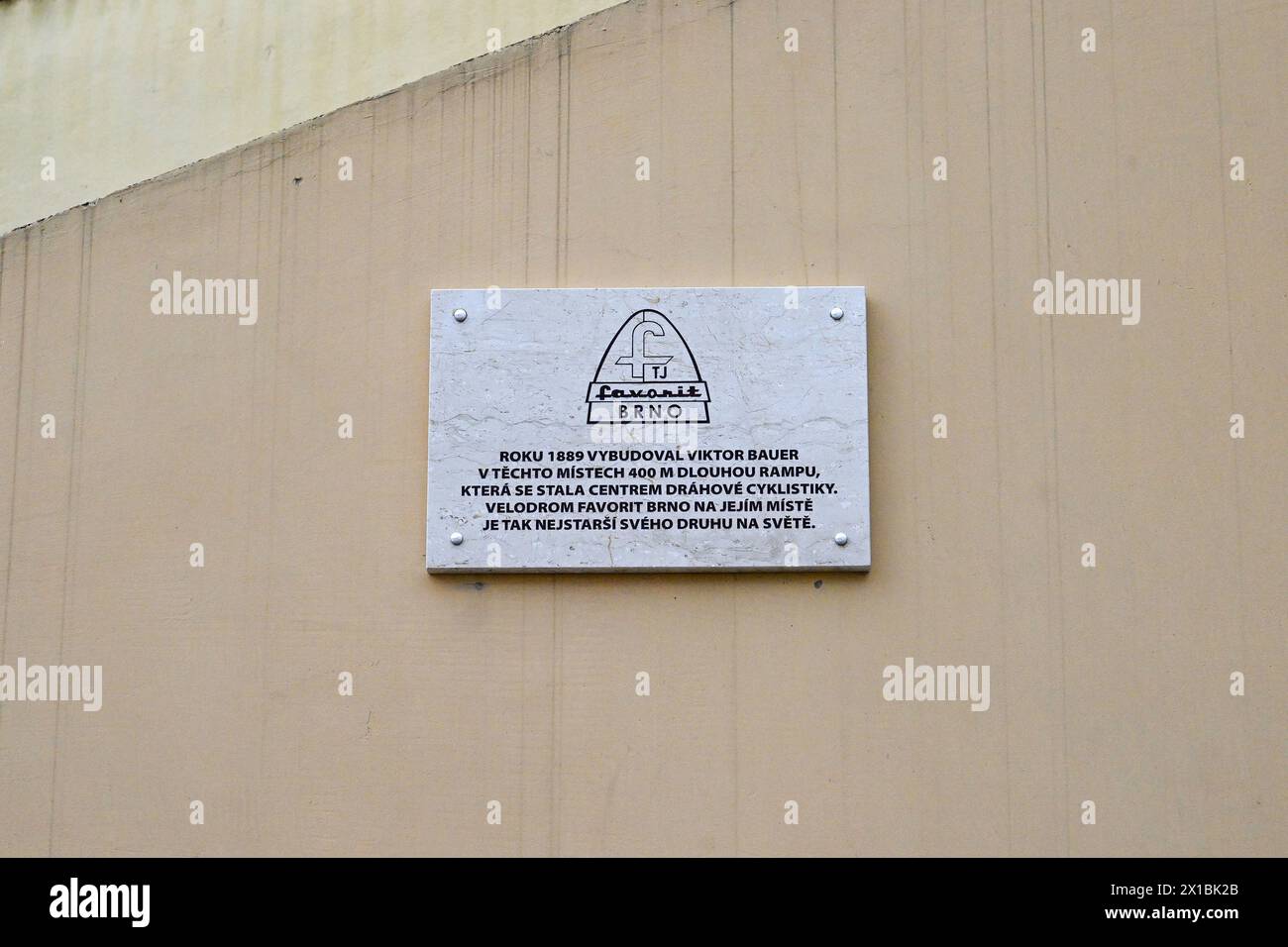 The Brno Velodrome, an outdoor covered concrete velodrome, which hosted ...