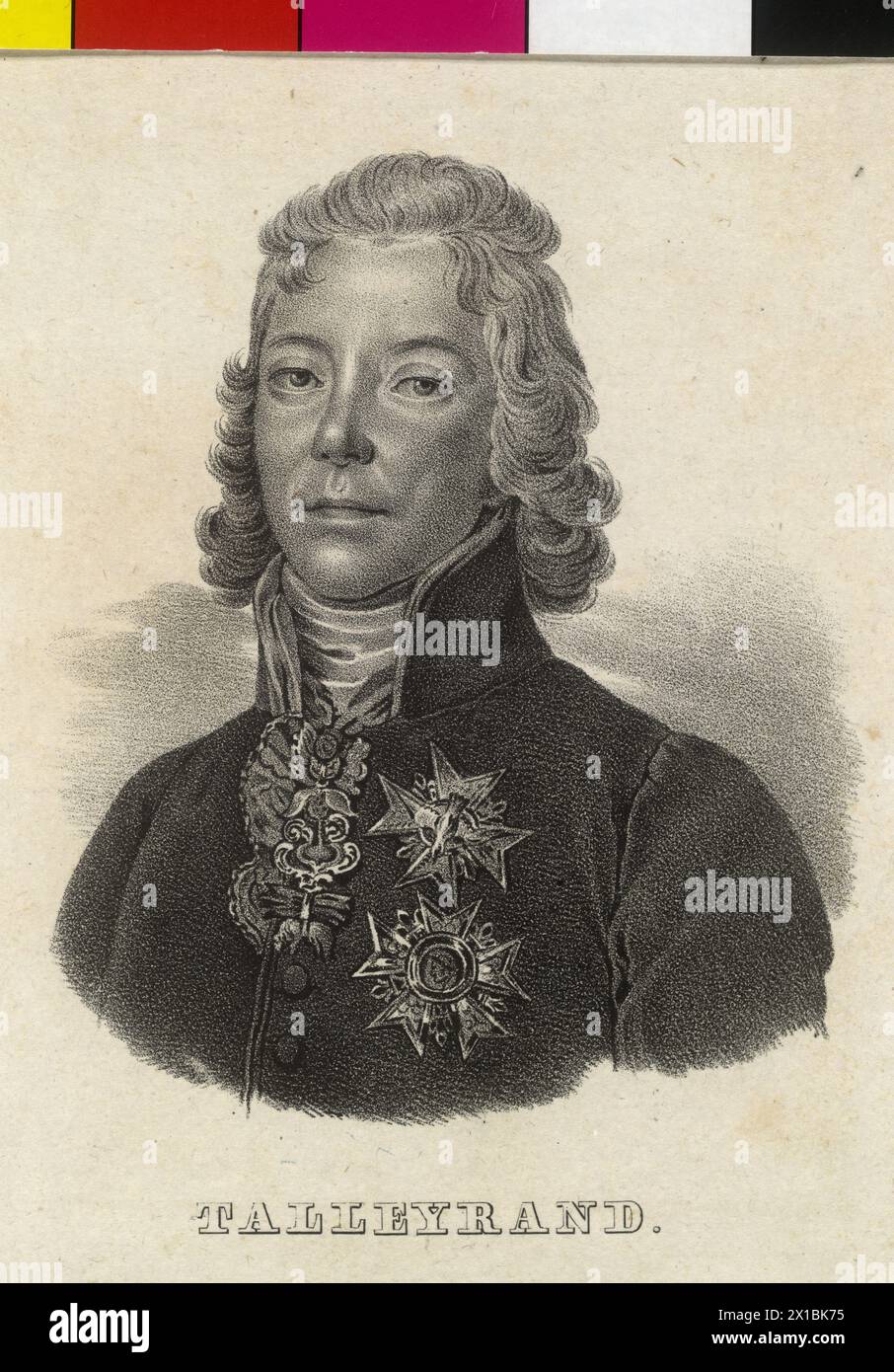 Talleyrand-Perigord, Charles Maurice duke, anonymous lithograph ...