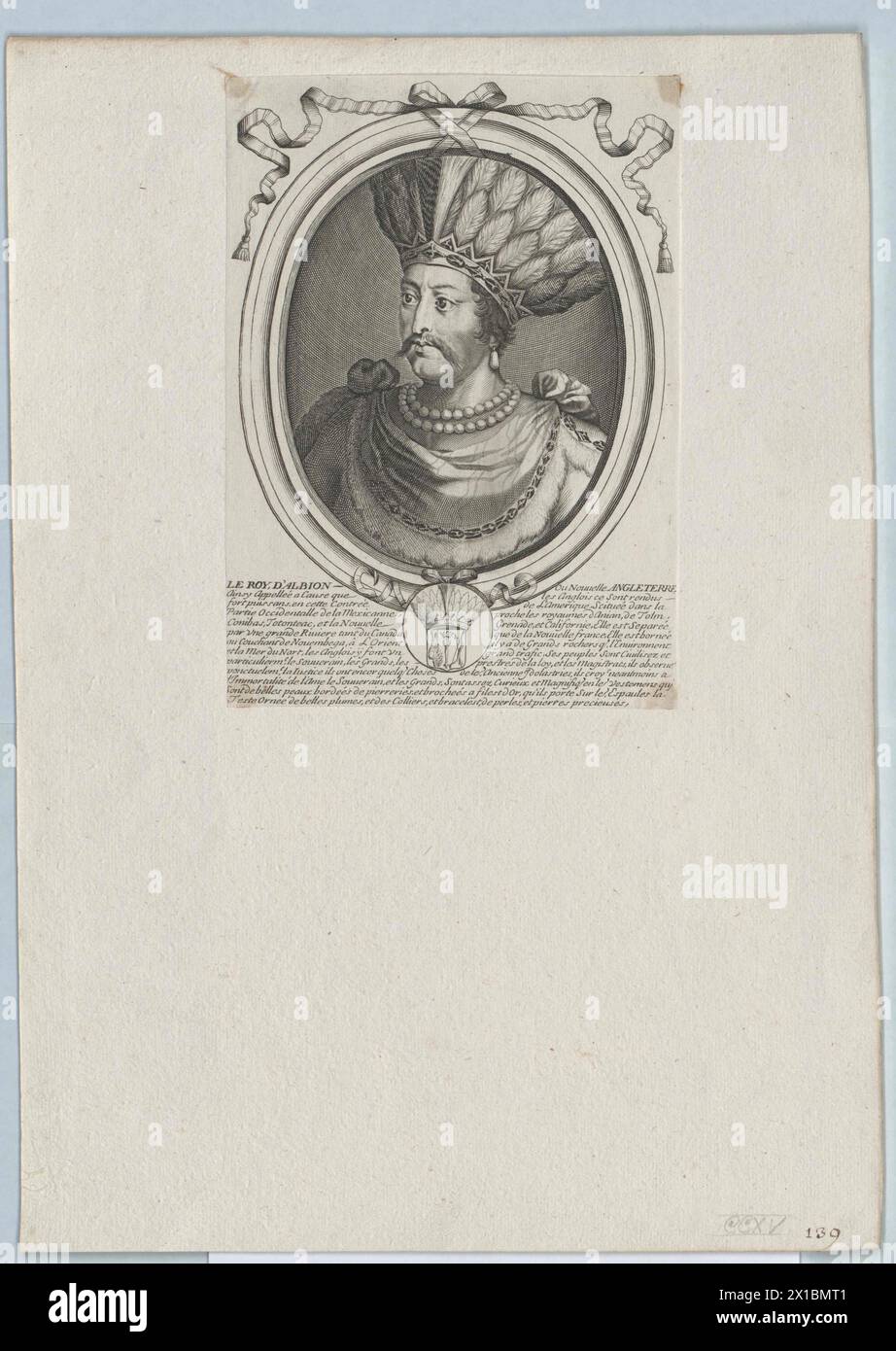 The King of the Red Indian of Albion (New England, North America ...