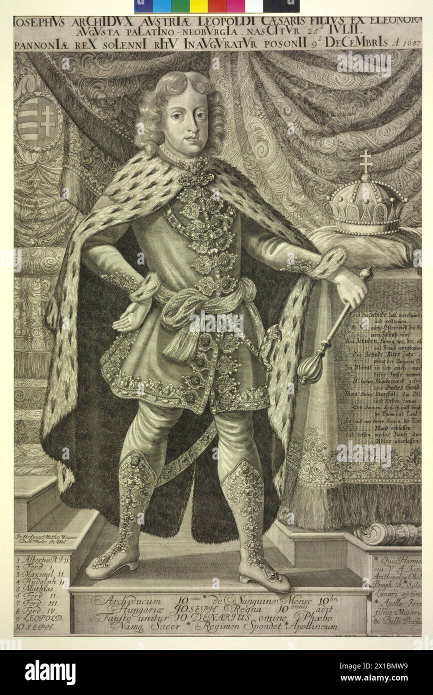 Joseph I, Holy Roman Emperor, picture in the Hungarian coronation robes ...
