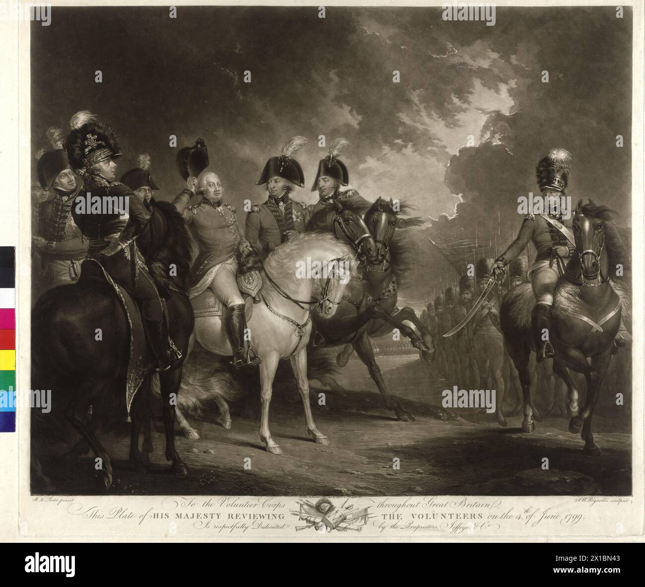 King George III of England inspecting the volunteer corps on 4th June ...