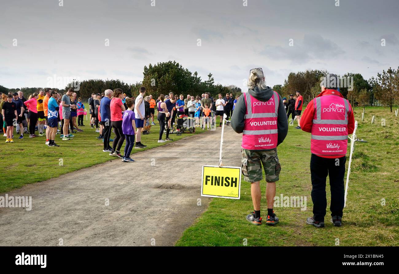 Parkrun at Montrose, Angus, Scotland Stock Photo - Alamy